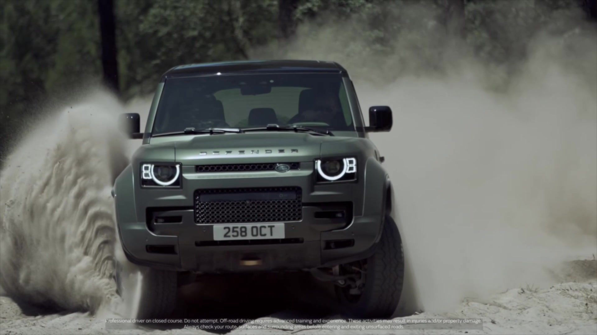 2025 Land Rover Defender OCTA in Faroe Green Driving Video